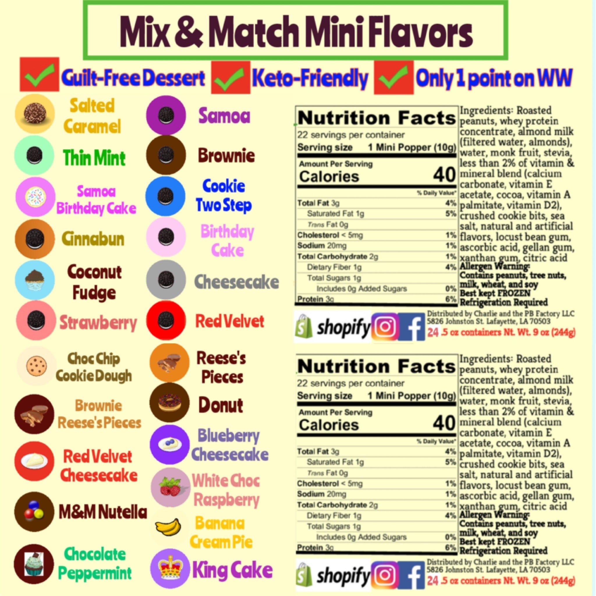 *Mini* Popper Mix and Match Pack (48/72/96 Minis) – The Peanut Butter ...