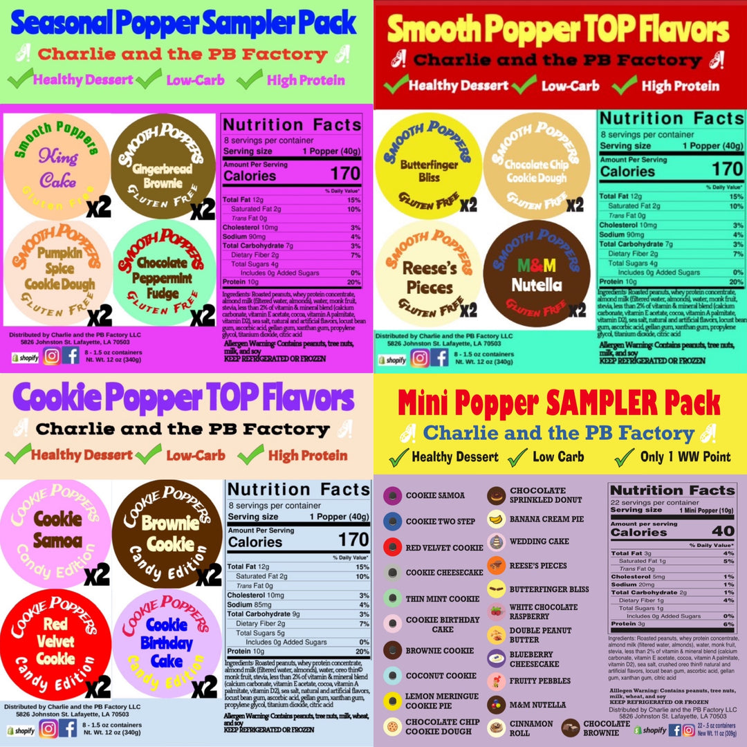 *VALUE* Sampler Bundle (4 Packs) – The Peanut Butter Factory