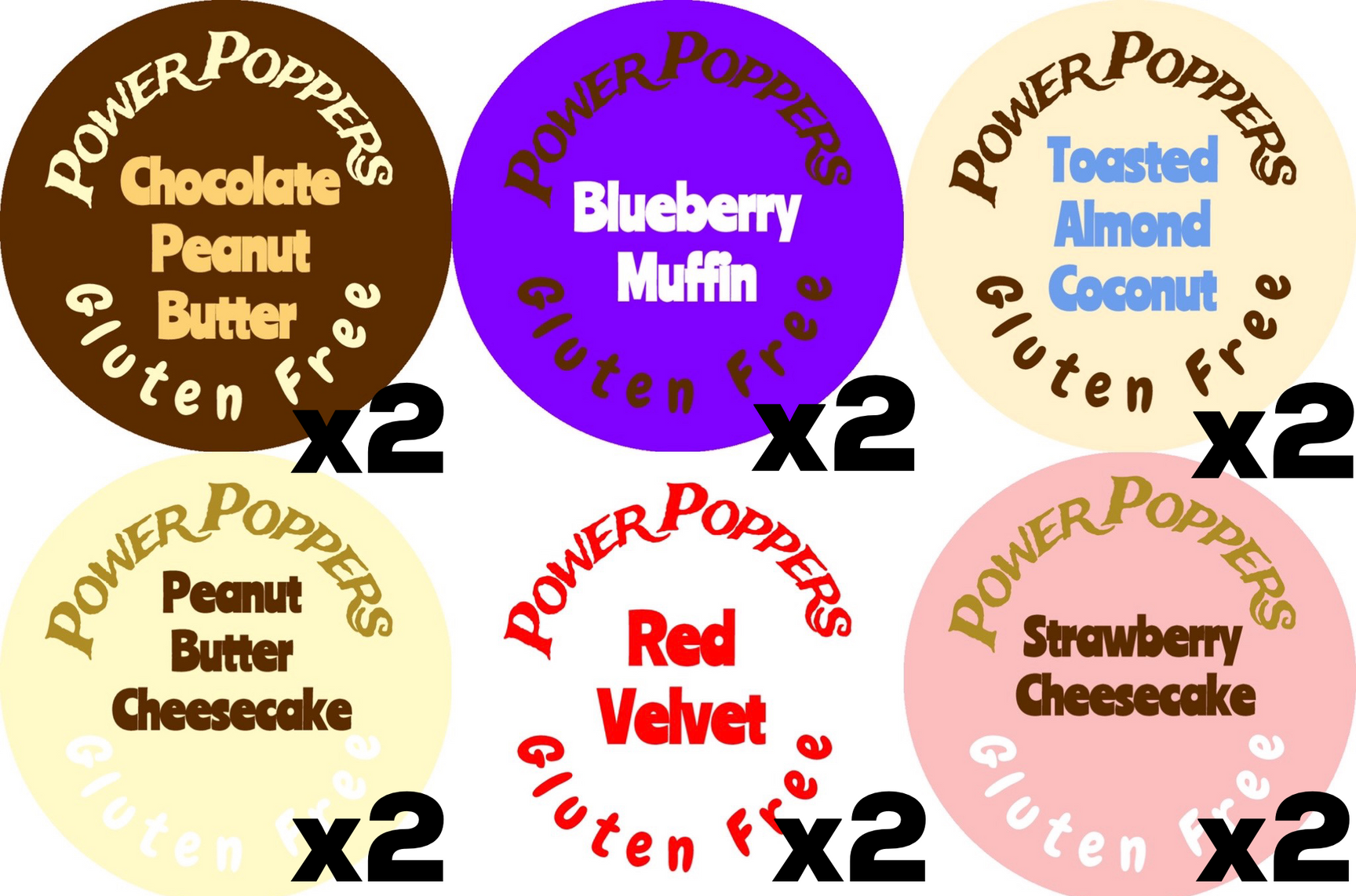 Sampler Power Pack (12 - 2 oz. Poppers) – The Peanut Butter Factory